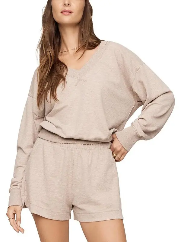 Z Supply Everyday V Neck Sweater - Heather Ash