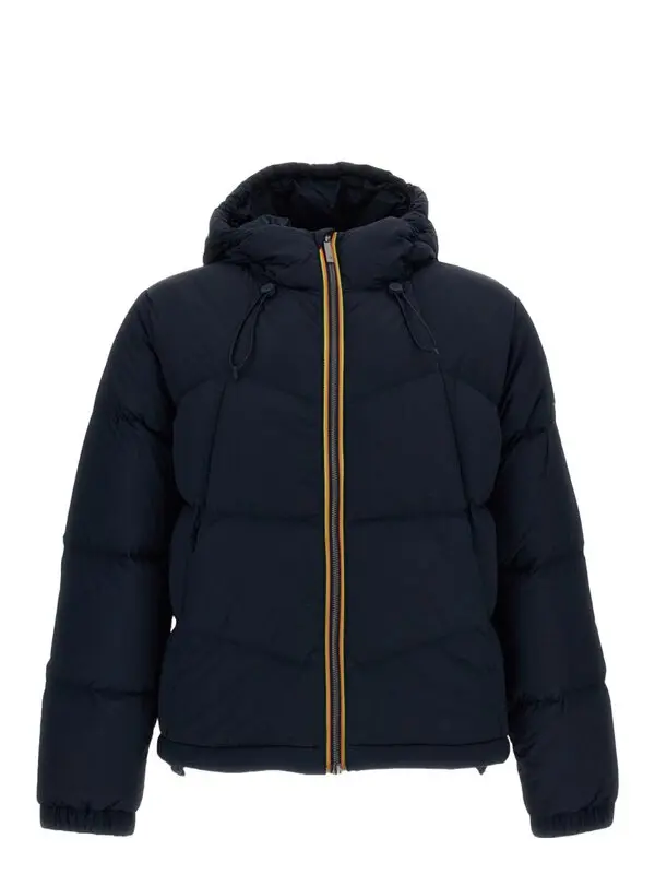 K-WAY Hooded Puffer Jacket - Blue