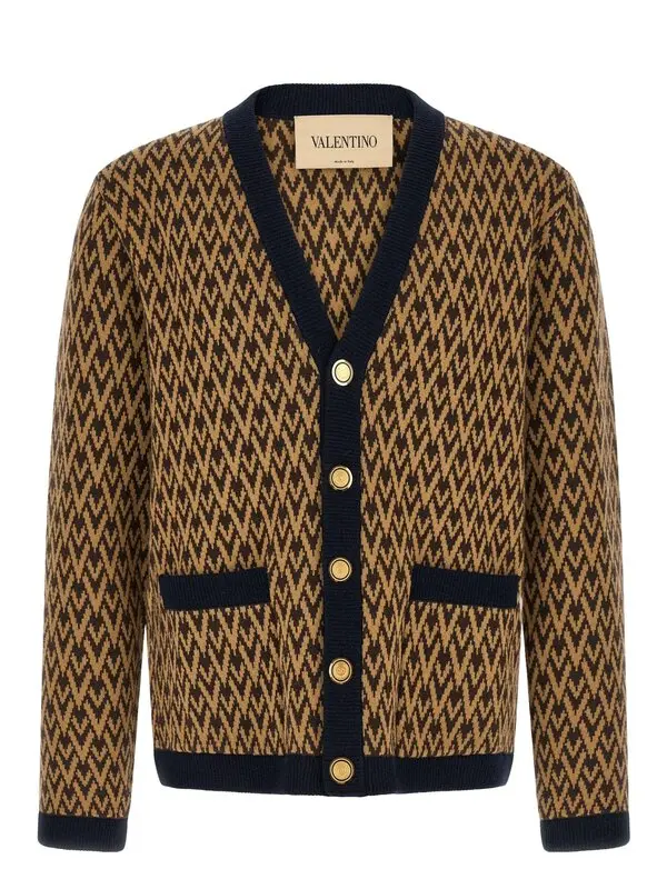 Valentino Garavani V-neck Jacquard Cardigan - Multicolor