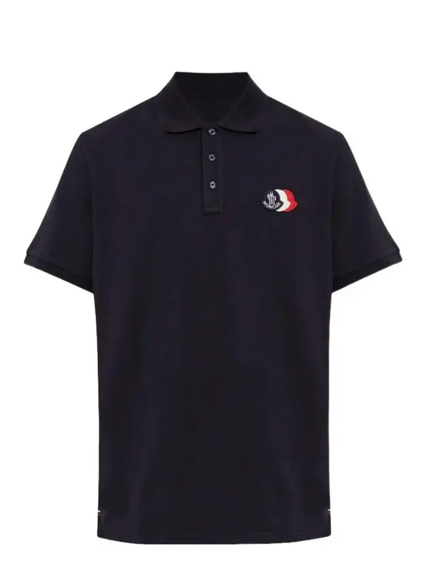 Moncler Short-sleeved Polo Shirt - Navy Blue