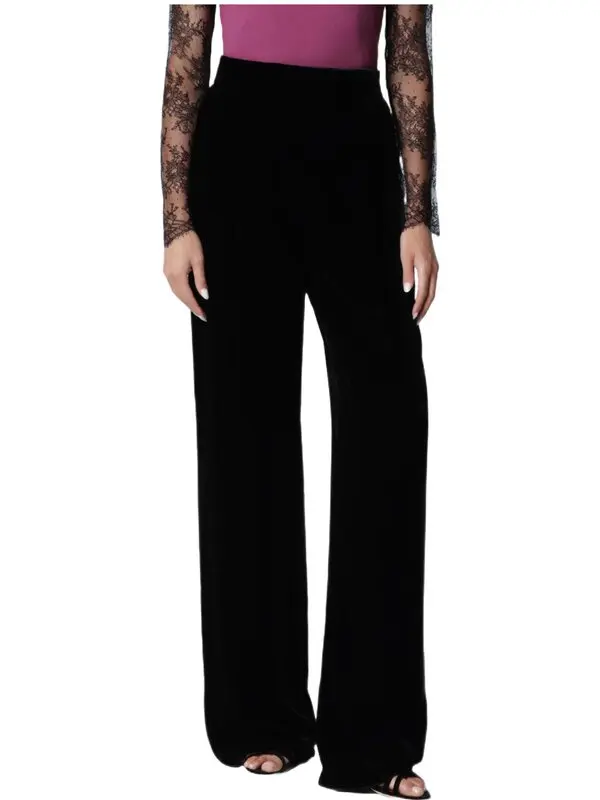 Valentino Garavani Wide-leg Casual Pants With Pockets - Black