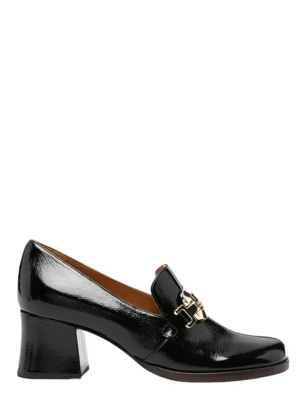 Chie Mihara Buckle-detail Patent Loafers - Black