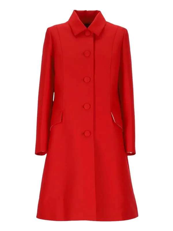 Lorena Antoniazzi Long-sleeved Coat - Red