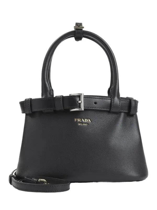 Prada Logo Shoulder Bag - Black