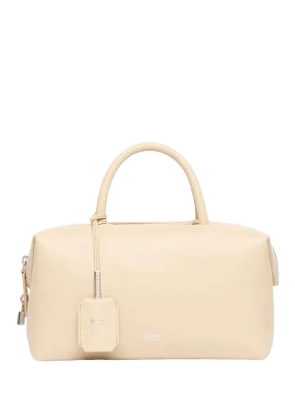Max Mara Small Leather Bowler Bag - Beige