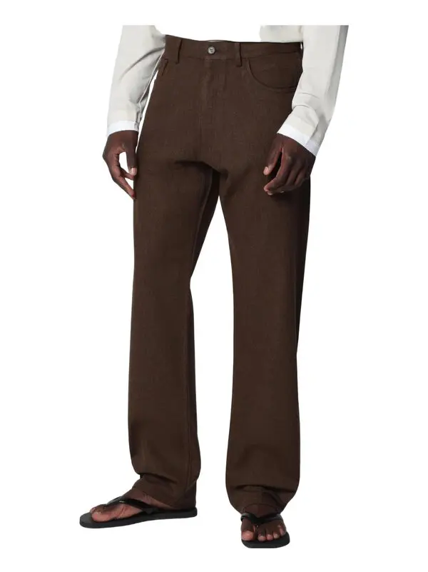 Prada Tailored Trousers With Belt Loops - Brown