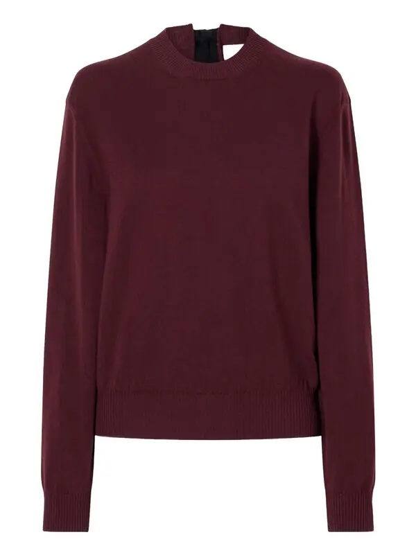 LANVIN Wool-blend Cardigan With Bow Detail - Brown