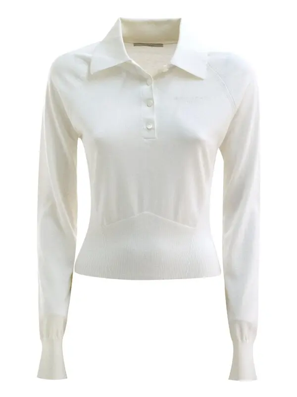 Givenchy Polo In Cotton And Silk - White