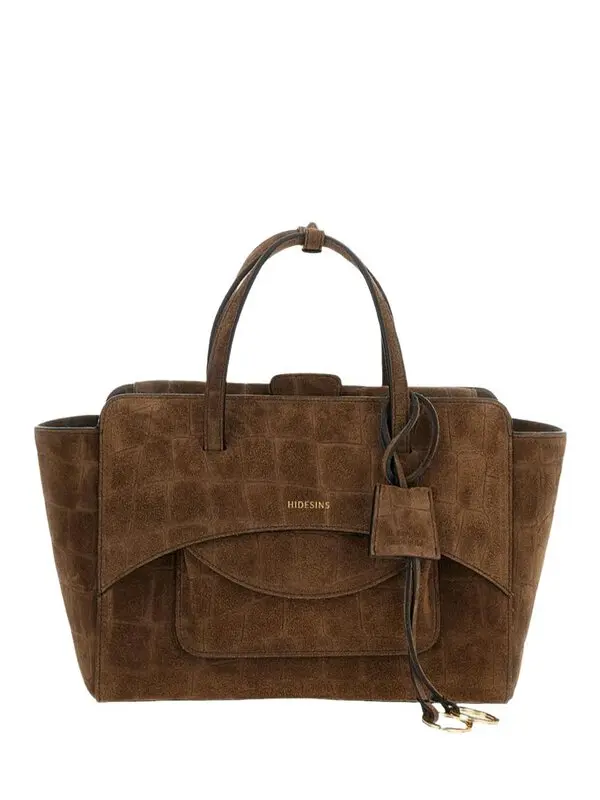 HIDESINS Embossed Top Handle Tote Bag - No