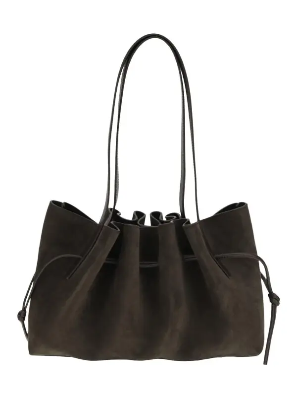 Yuzefi Scalloped-edge Shoulder Bag - Black