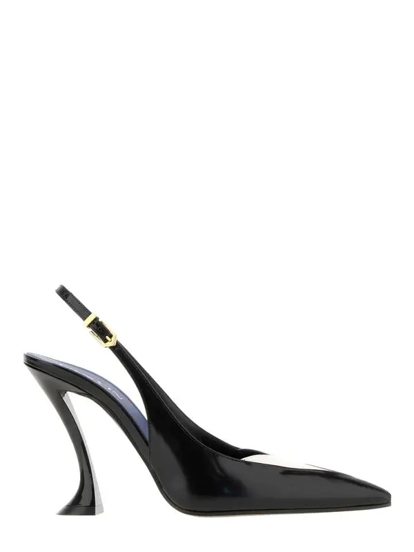 LANVIN Decollete Aperta Slingback Heeled Pumps - Black