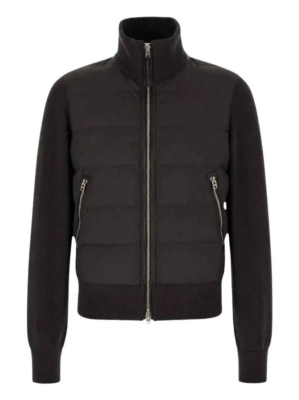 TOM FORD Quilted Down Jacket - Charcoal-grey
