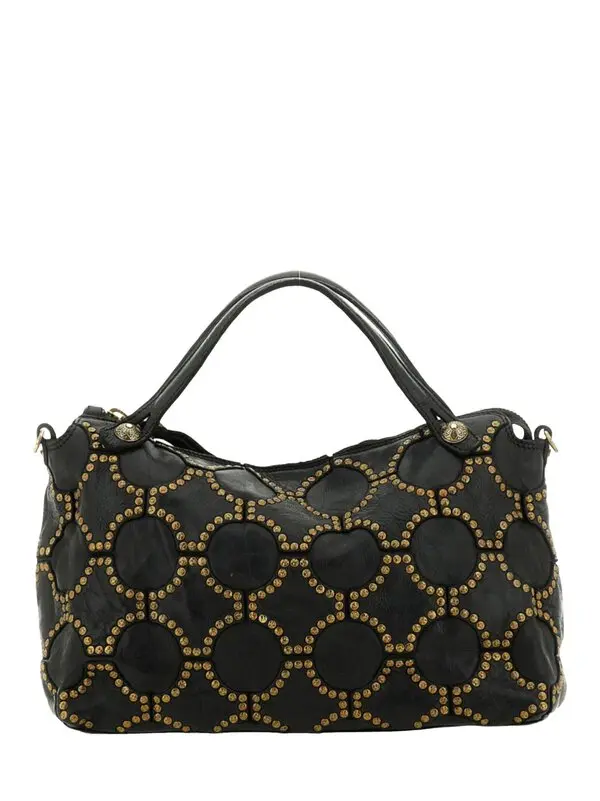 CAMPOMAGGI Studded Shoulder Bag - Black