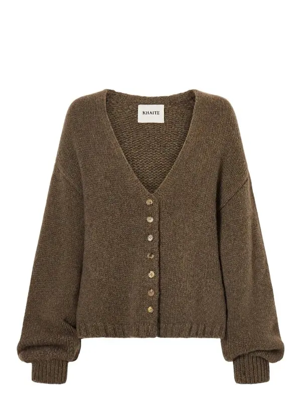 Khaite Axel Cashmere Cardigan - Brown