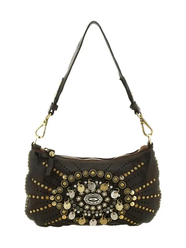 CAMPOMAGGI Zippered Shoulder Bag With Embellishments - Black