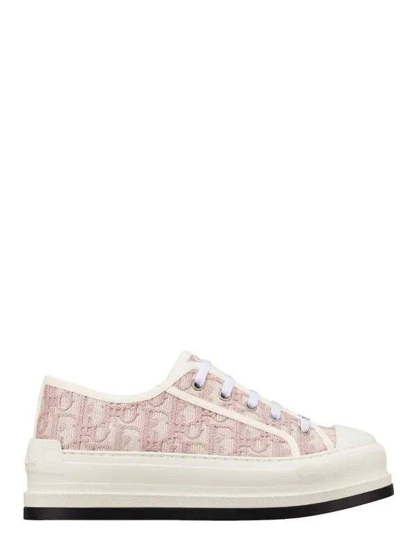 Dior Walk'n' Embroidered Cotton Platform Sneakers - Nude