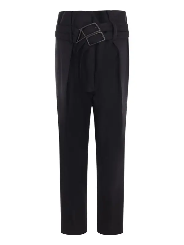 Red Valentino Belted Trousers - Black