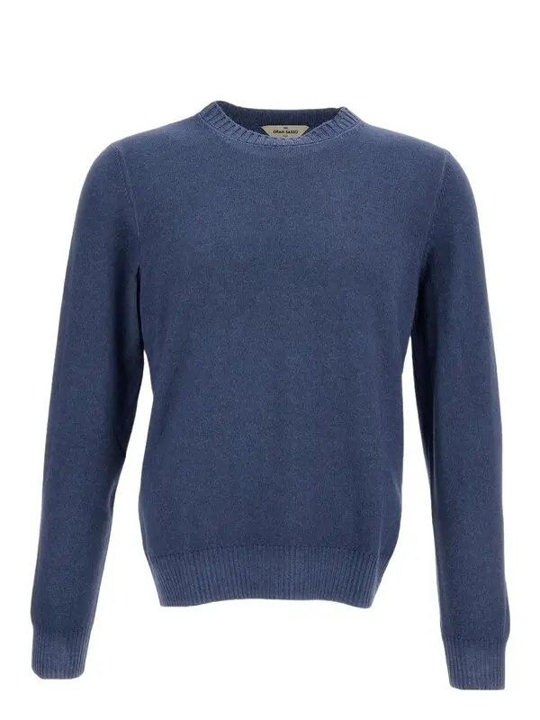 GRAN SASSO Crewneck Long Sleeve Jumper - Sky Blue