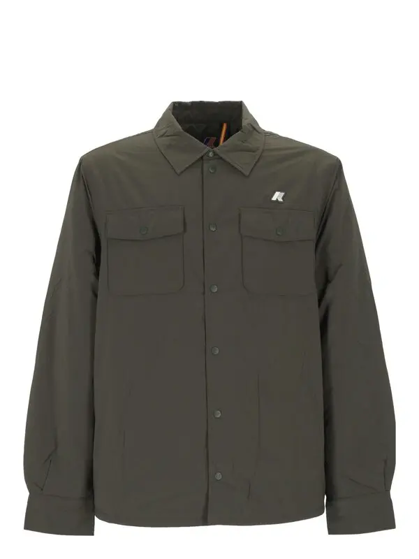 K-WAY Logo Patch Press-stud Jacket - Black