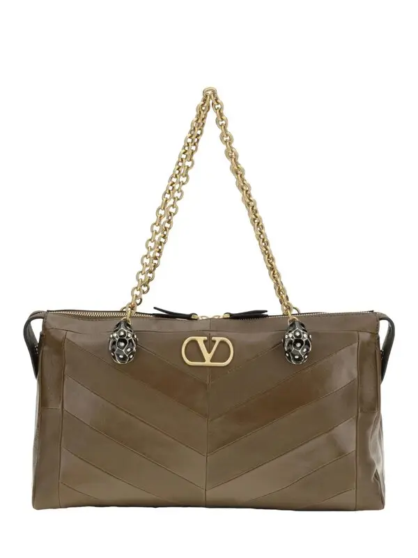 Valentino Garavani Logo Shoulder Bag - Brown