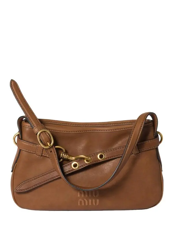 Miu Miu Aventure Nappa Leather Bag - Oak