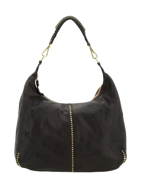 CAMPOMAGGI Studded Leather Shoulder Bag - Brown