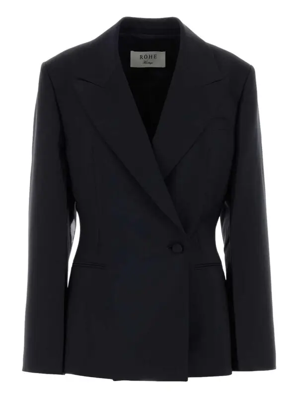 RÓHE Hourglass Single-breasted Blazer - Blue