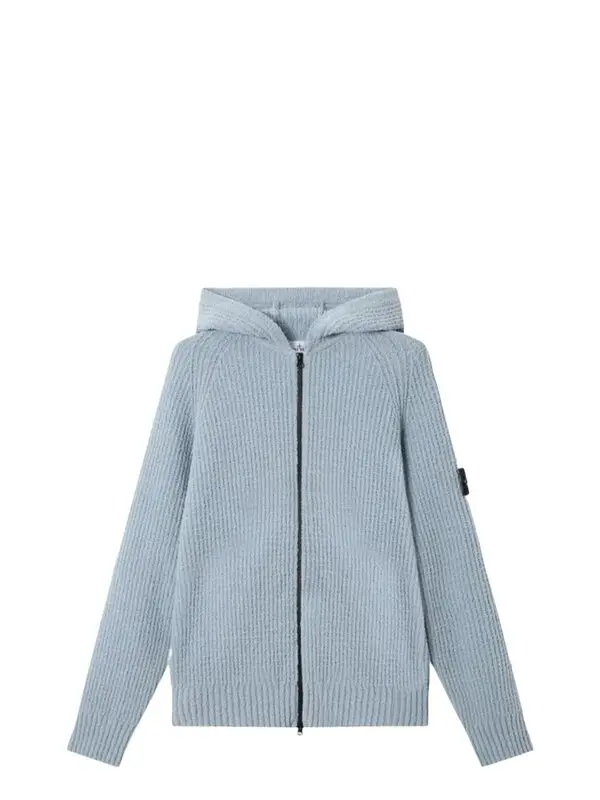 Stone Island Relaxed Fit Hooded Zip-up Jumper - Ashes