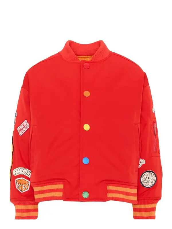 Kenzo Graphic Print Bomber Jacket - Red