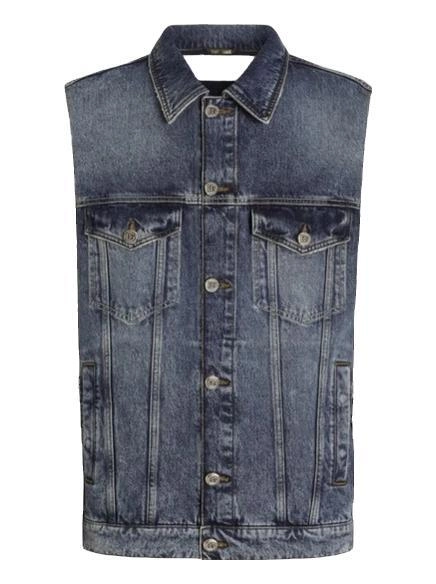 Dolce & Gabbana Oversized Striped Denim Jacket - Gray
