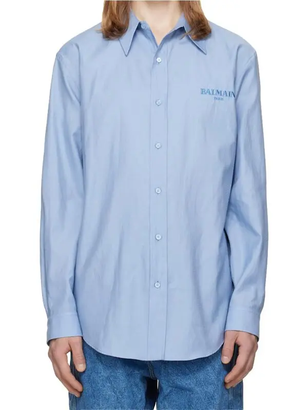 Balmain Long-sleeved Shirt - Blue