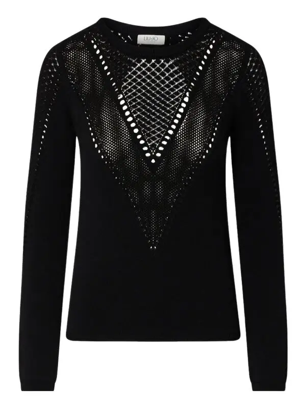 Liu Jo Knit Top With Cut-out Detail - Black
