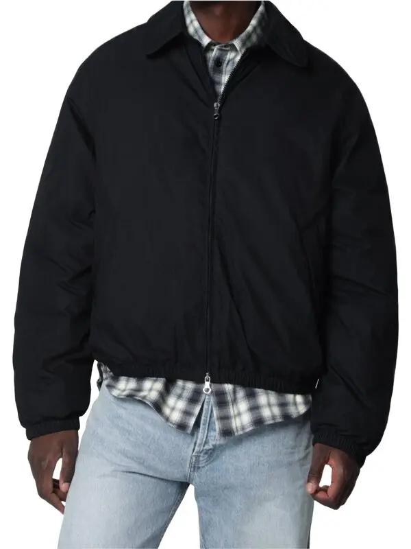 Our Legacy Long-sleeved Down Jacket With Fold-over Collar - Black