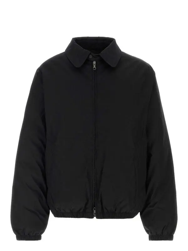 Our Legacy Long-sleeved Down Jacket With Fold-over Collar - Black