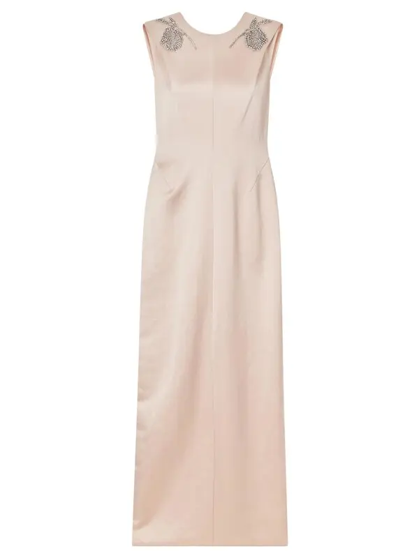 Erdem Embroidered Satin Gown - Pink