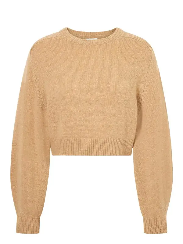 Khaite Masie Wool And Cashmere-blend Cropped Sweater - No