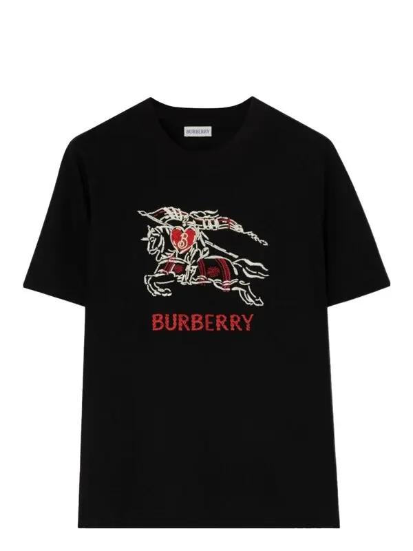 Burberry Heart Knight Cotton T-shirt - Black