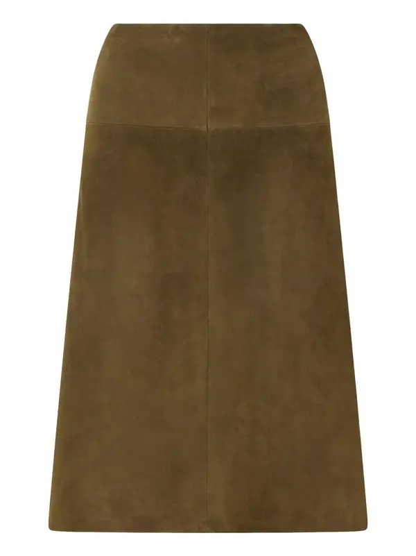 Proenza Schouler Irine Suede Midi Skirt - No