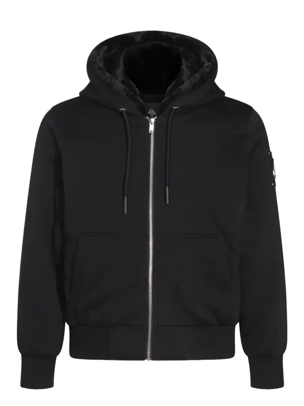 Moose Knuckles Long-sleeve Casual Jacket With Drawstring Hood - Black