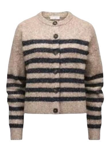 Brunello Cucinelli Long Sleeve Striped Cardigan - No