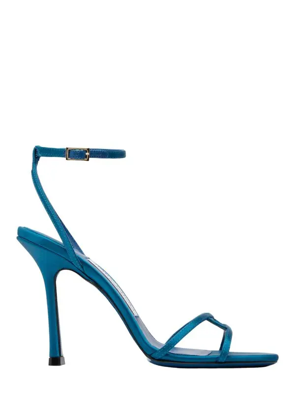 JIMMY CHOO Leo 100 Satin High-heeled Sandals - Lagoon Blue