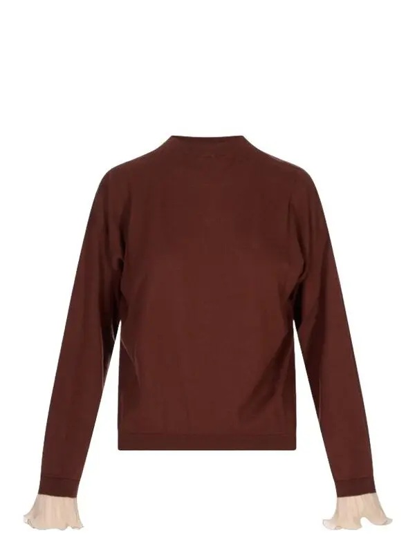 Fabiana Filippi Long Sleeve Sweater With Ruffled Cuffs - No