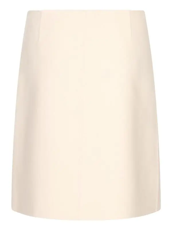 P.a.r.o.s.h Zipped Mini Skirt - White