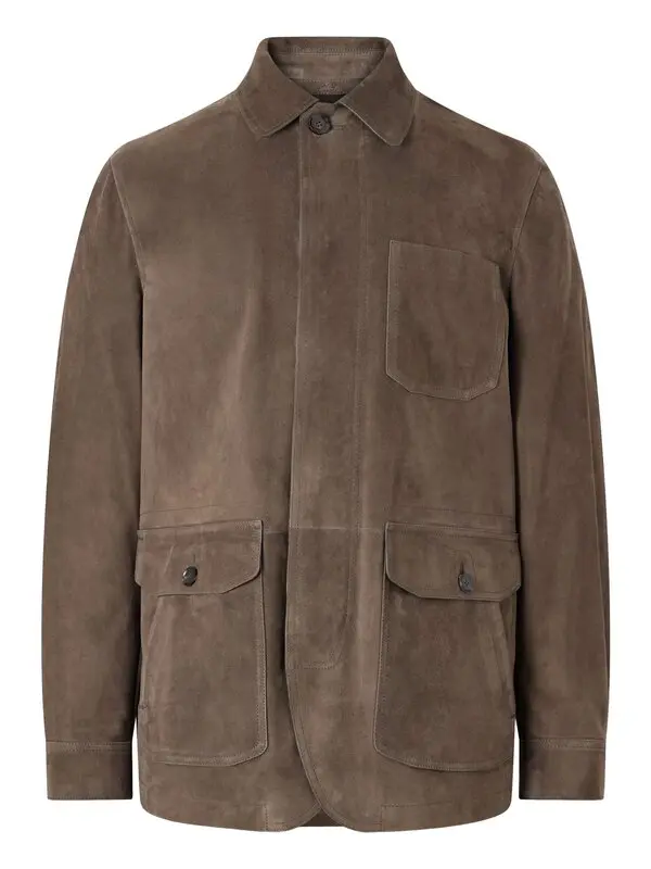 Brioni Suede Jacket - Brown