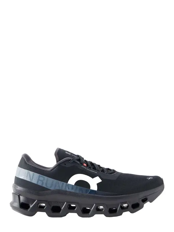 On Cloudmonster Stretch-knit Sneakers - Black