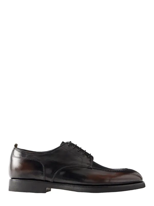 Officine Creative Bariton Flex 005 Leather Derby Shoes - Black