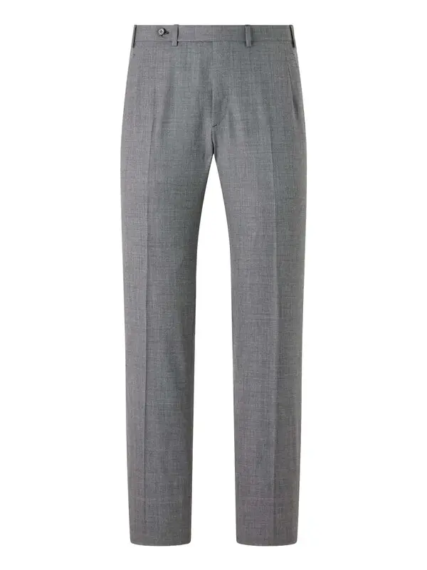 Brioni Straight-leg Wool-twill Suit Trousers - Gray