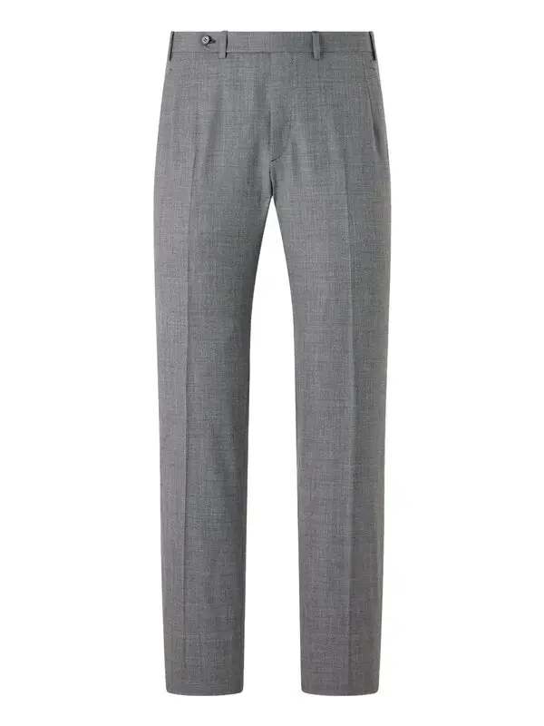 Brioni Straight-leg Wool-twill Suit Trousers - Gray