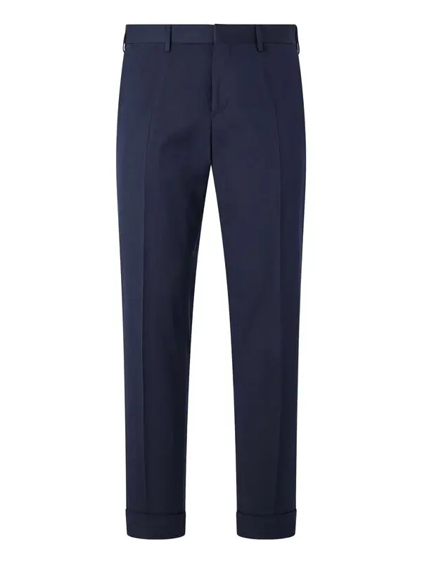 Dries Van Noten Philip Straight-leg Cotton And Wool-blend Twill Trousers - Navy