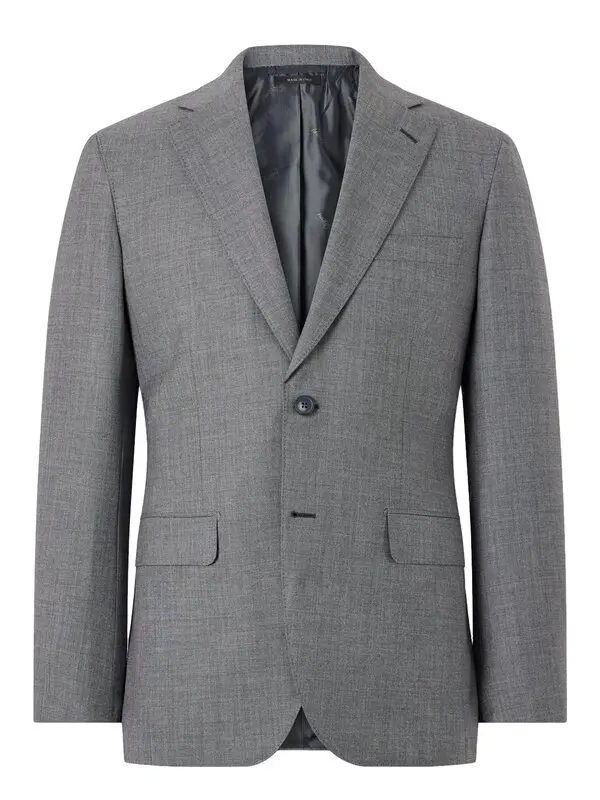 Brioni Plume Wool-twill Suit Jacket - Gray